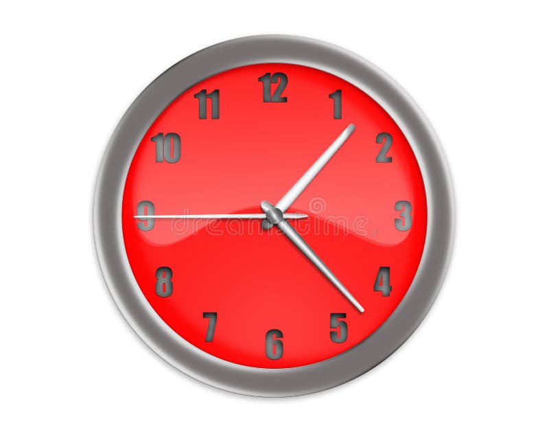 Red Clock Face Stock Illustrations – 8,136 Red Clock Face Stock ...