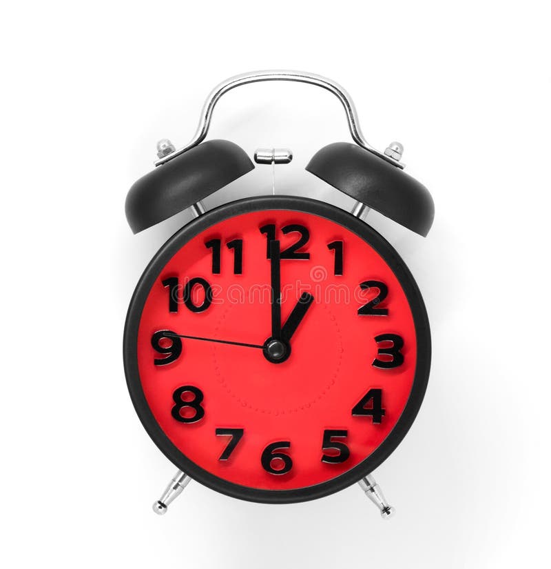 Red clock face stock image. Image of alarm, cycle, analog - 23117865