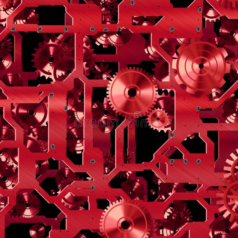 Red clock parts stock illustration. Illustration of time - 15165409