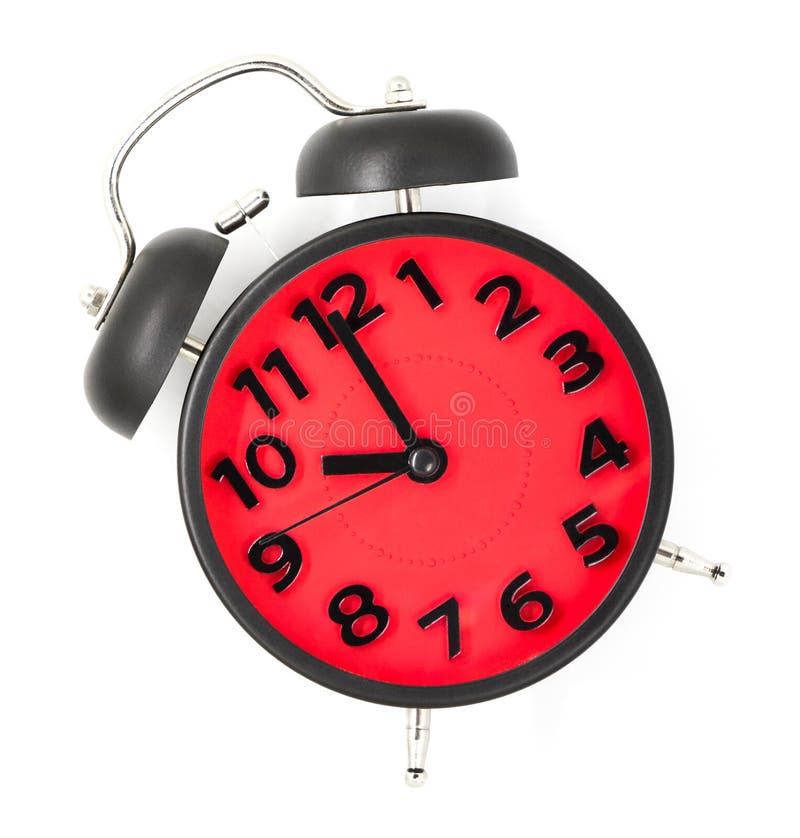 Red Clock Pointing 10 White Stock Photos - Free & Royalty-Free Stock ...