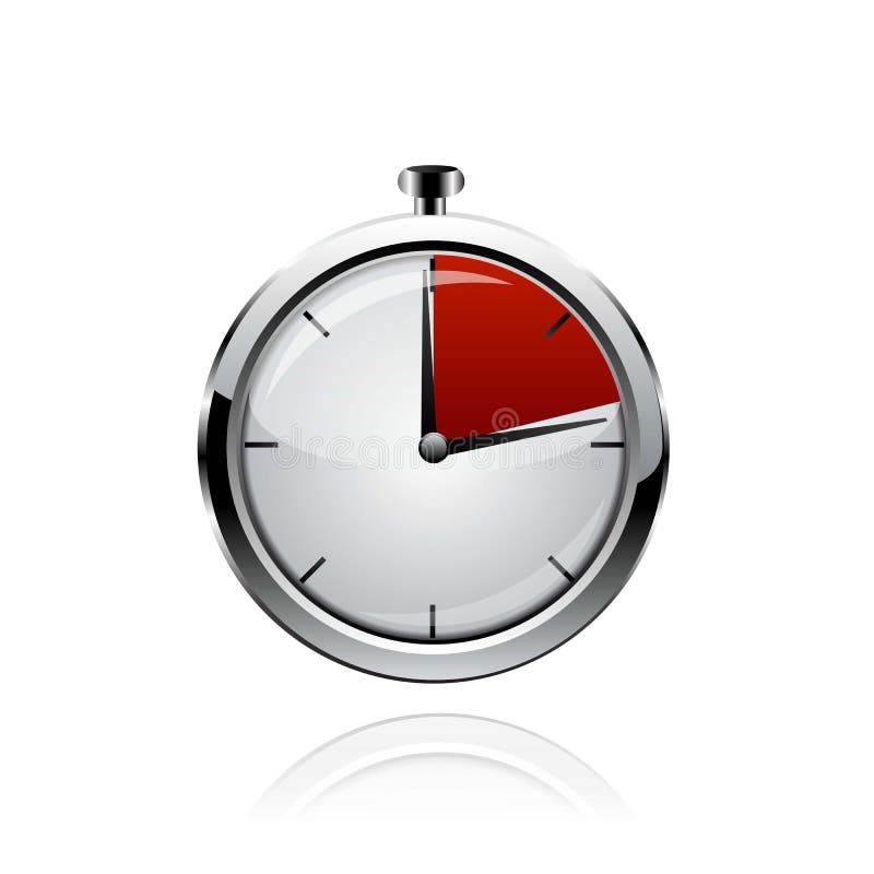 Red clock. Vector stock vector. Illustration of sign - 85798724