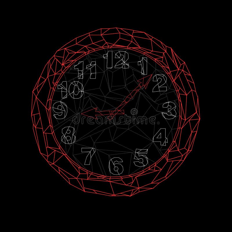 Red clock stock vector. Illustration of concept, design - 78307113