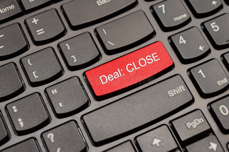 Red Close Deal Keyboard Button Stock Illustration - Illustration of ...