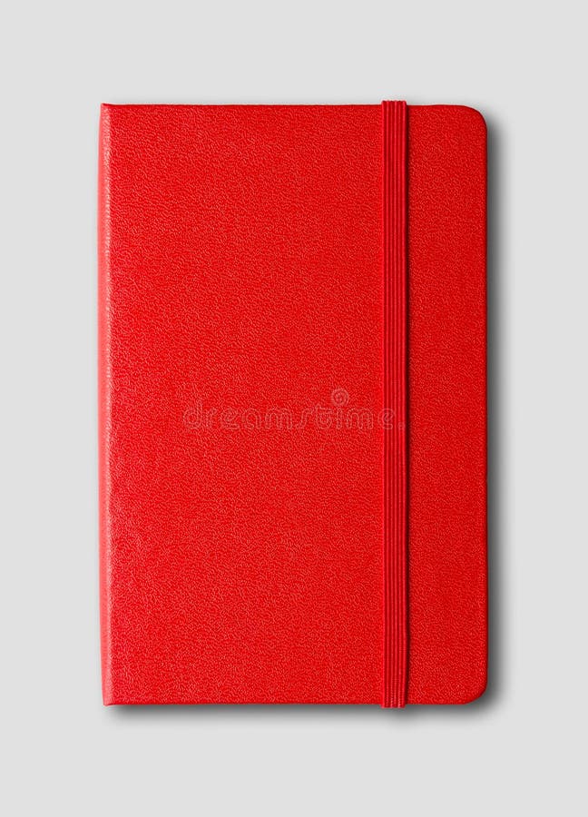 Red Closed Notebook on Grey Stock Photo - Image of empty, diary: 113822344