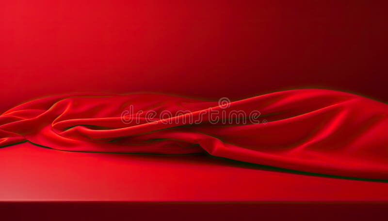 Red Cloth and Red Background. Stock Image - Image of pedestal, silk ...