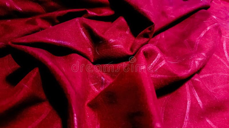 A Red Cloth with Curve Shape and Pattern Stock Photo - Image of ...