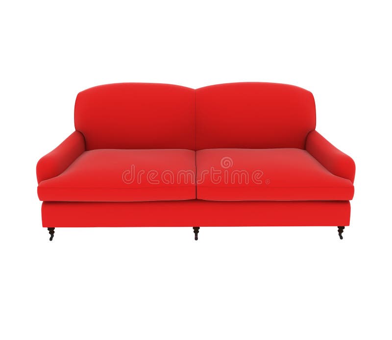 Red cloth sofa stock illustration. Illustration of couch - 45475176