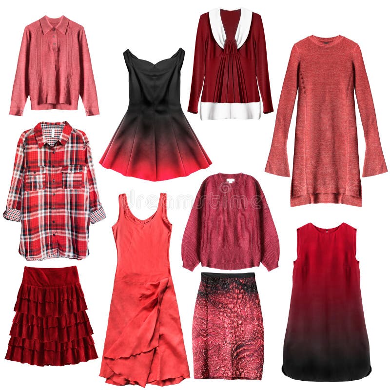 Red clothes isolated stock photo. Image of isolated - 136672300
