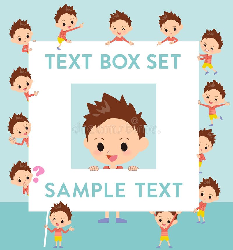 Red Clothing Short Hair Boy Text Box Stock Illustrations – 7 Red ...