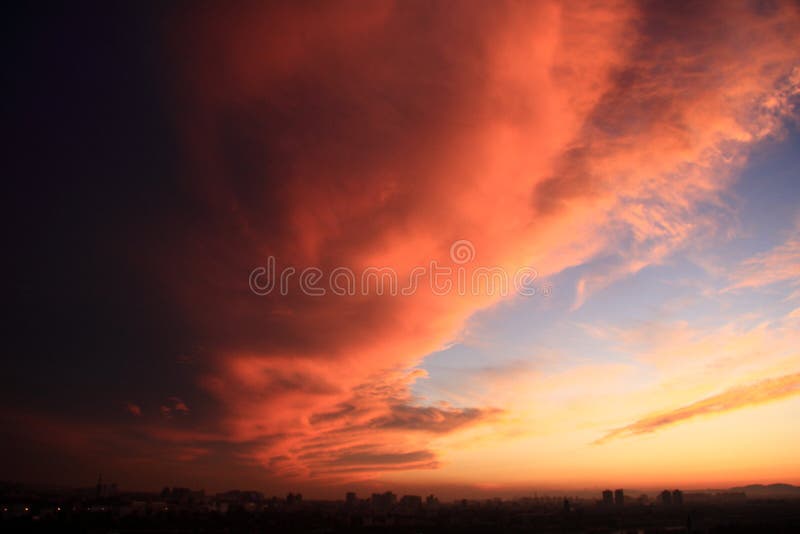Red cloud stock photo. Image of dawn, china, nature, cloud - 10996256