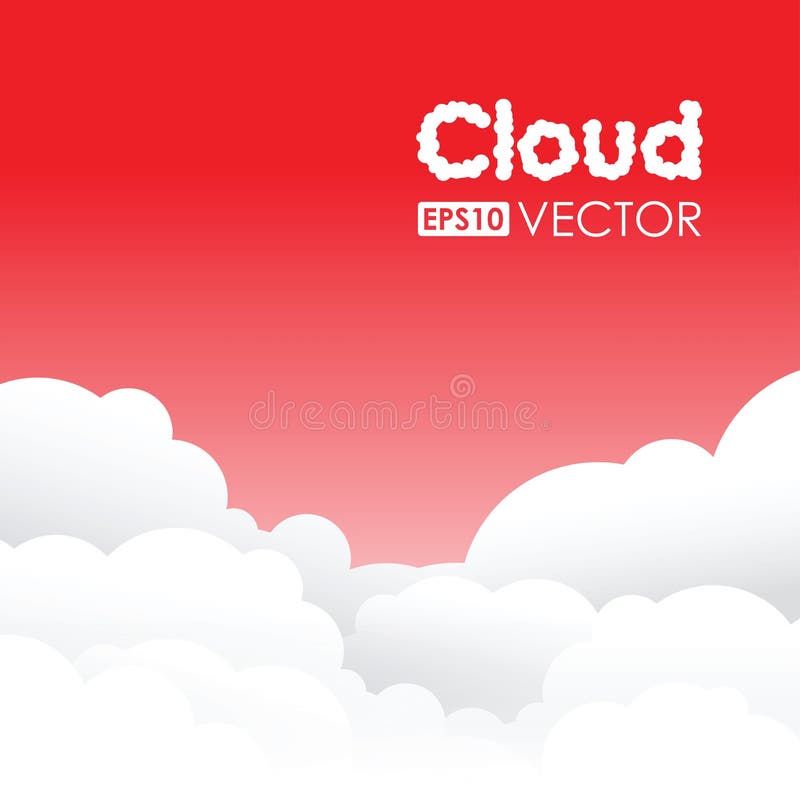 Red cloud background stock vector. Illustration of wallpaper - 105629516