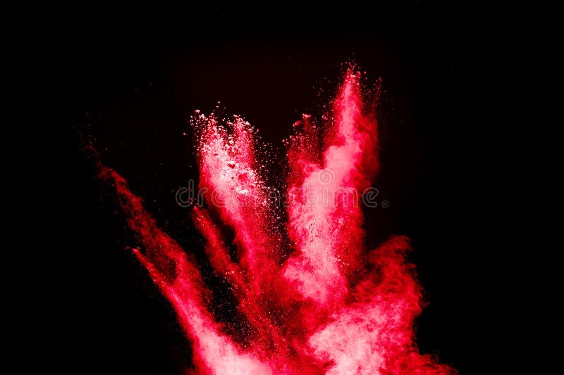 Red Cloud of Dust is Blowing on White Backdrop. the Dust is Red and ...