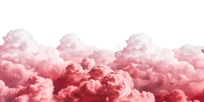 Red Cloud Formation in the Sky Isolated on Transparent Background Stock ...