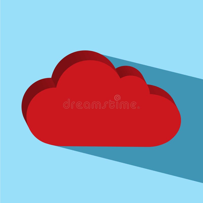 Red cloud icon stock illustration. Illustration of cloud - 40579931
