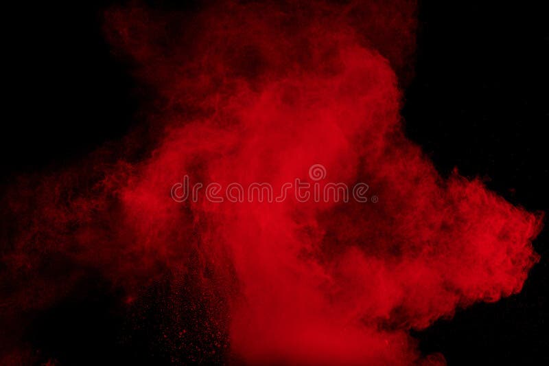 Red Cloud of Powdery Dust is Blowing in the Wind Stock Photo - Image of ...