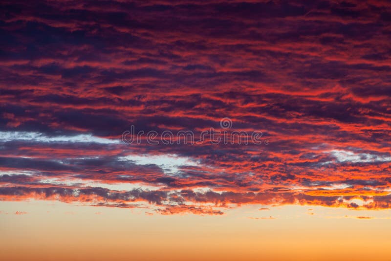 Red Cloud Texture, Sunrise, Sunset Overall Plan Stock Photo - Image of ...