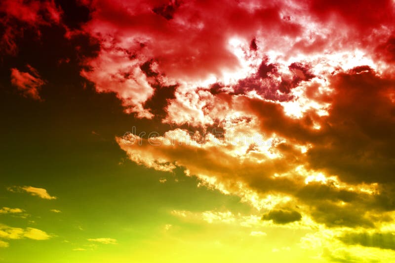 Red Clouds stock photo. Image of planet, strange, rendering - 7710364