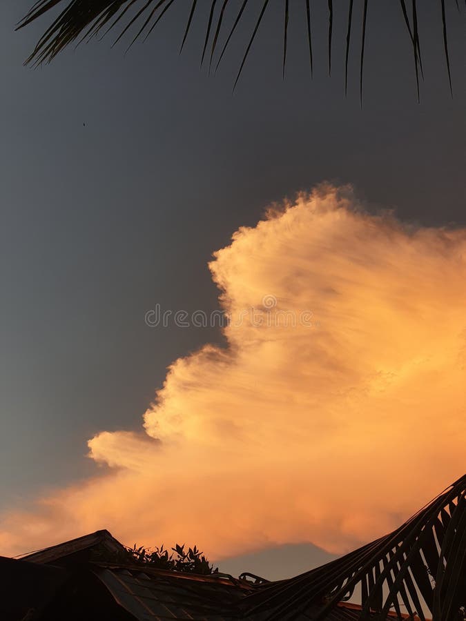 Red Clouds in the Afternoon Stock Image - Image of natural, afternoon ...
