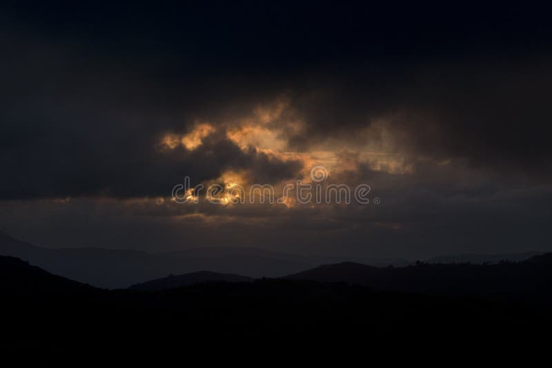 Red clouds in landscape stock image. Image of mood, cloudscape - 191927629