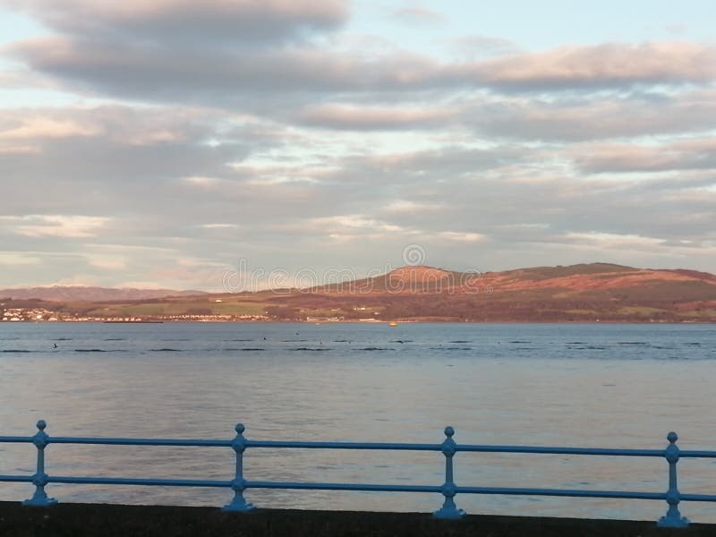The Red Clouds Making Across Water Reddish Also Stock Image - Image of ...