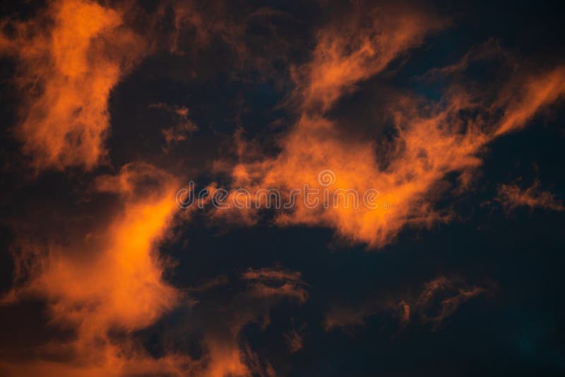 Red clouds at sunset stock photo. Image of natural, atmosphere - 135559186