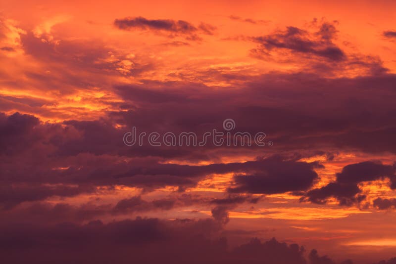 Red Cloudy Sky on a Sunset, Natural Background Texture Stock Photo ...