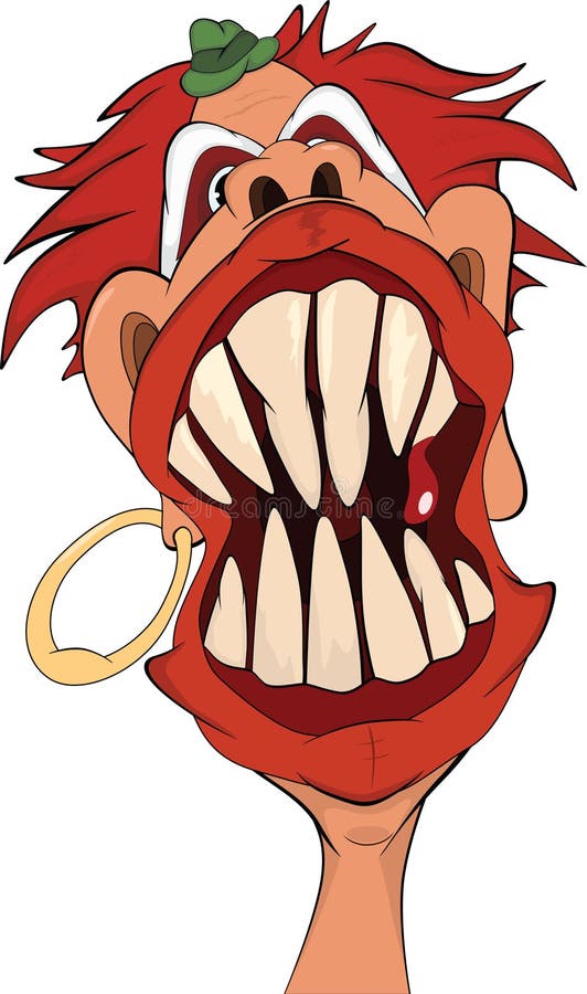 Red clown. Cartoon stock vector. Illustration of humor - 21539783