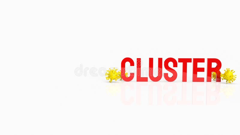 Red Cluster Text for Virus Crisis Concept 3d Rendering Stock ...