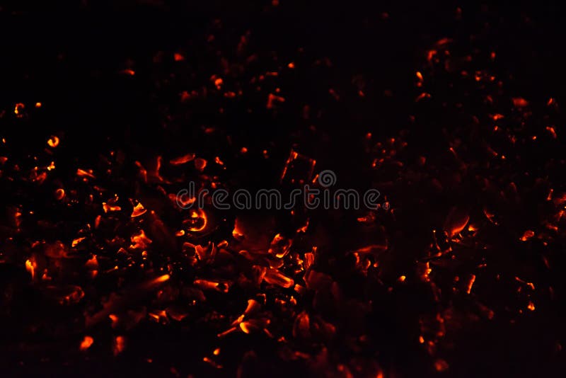Burning Red Embers of a Campfire Stock Photo - Image of fire, embers ...