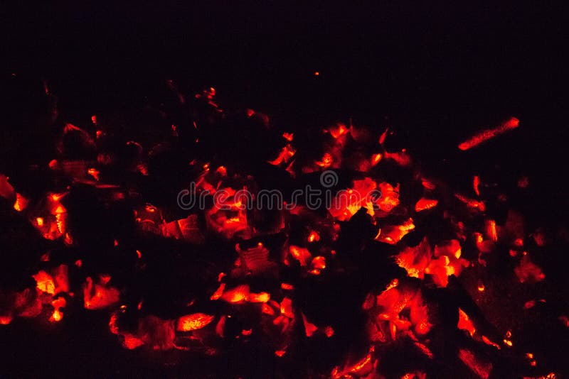 Red coals after fire stock photo. Image of light, natural - 129015992