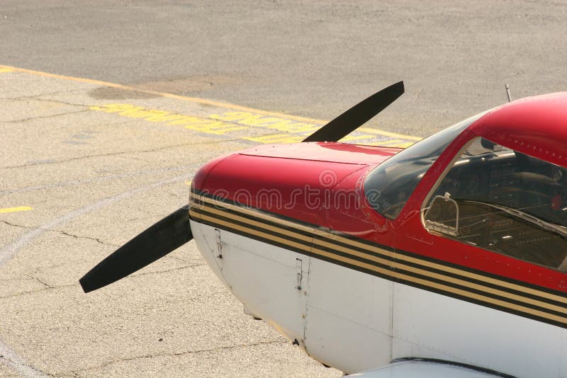 Red Cockpit stock photo. Image of runway, propeller, tarmac - 1351986