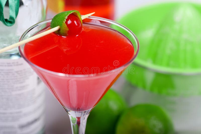 Red cocktail stock image. Image of orange, juice, drink - 11611505