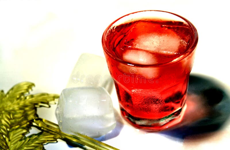 Red cocktail stock image. Image of straws, cubes, martini - 2843817