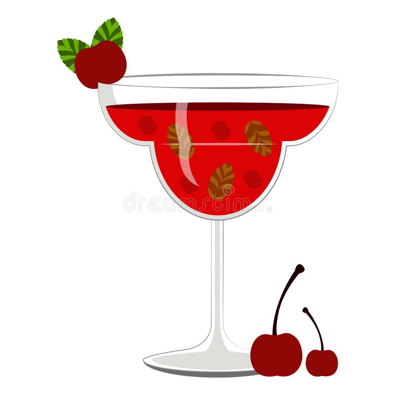 Cherries Cocktail Stock Illustrations – 621 Cherries Cocktail Stock ...