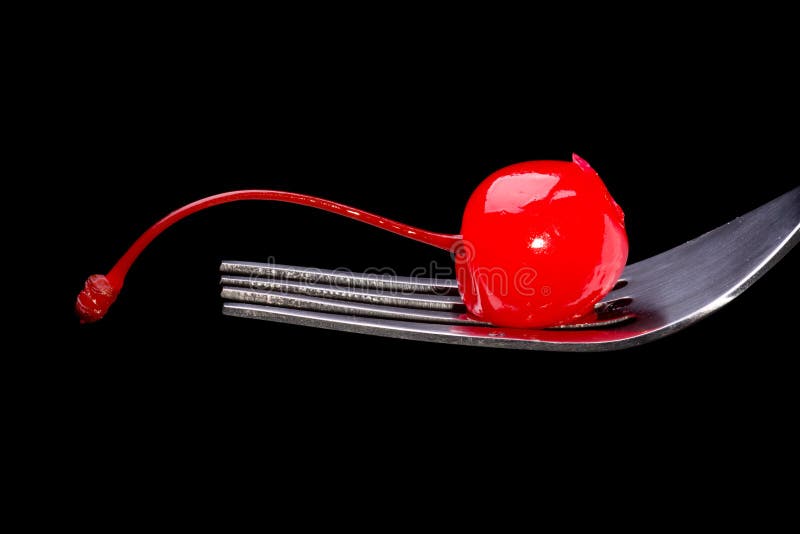 The Cocktail Cherry stock image. Image of beverage, closeup - 140610881