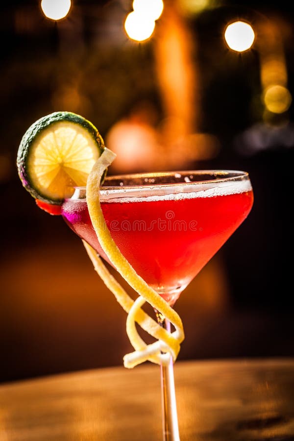 Red cocktail stock photo. Image of liquor, nightlife - 34126278