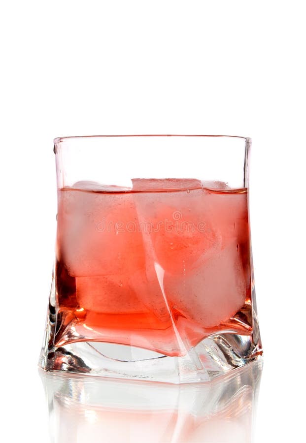 Red cocktail on a glass stock image. Image of movement - 23839763