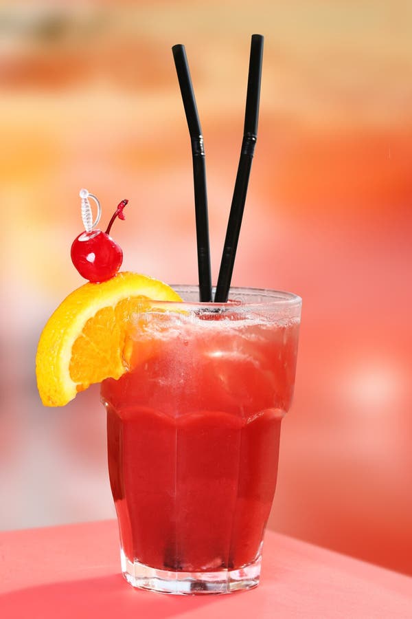 Red Cocktail stock image. Image of party, drink, cherry - 35807575