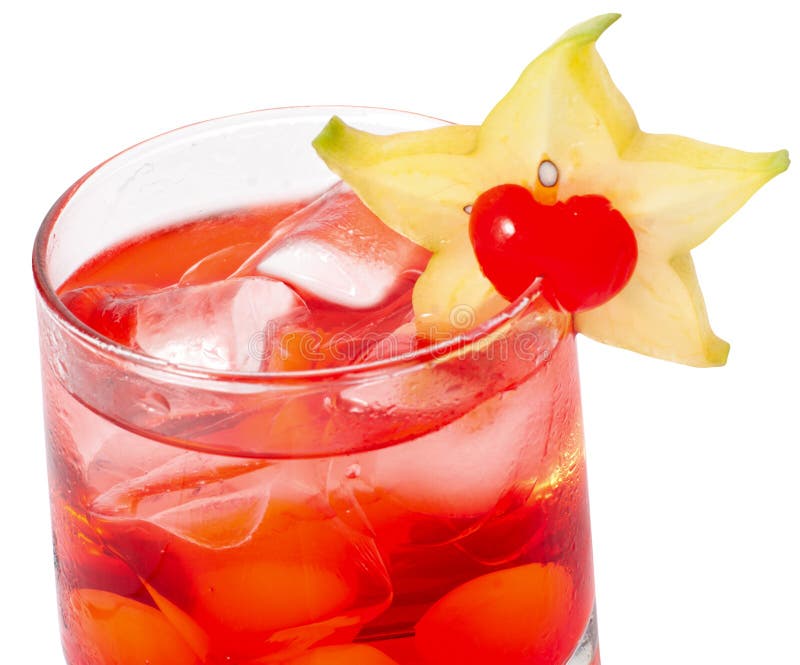 Red Cocktaile with Tonic and Grenadine Stock Image - Image of piece ...