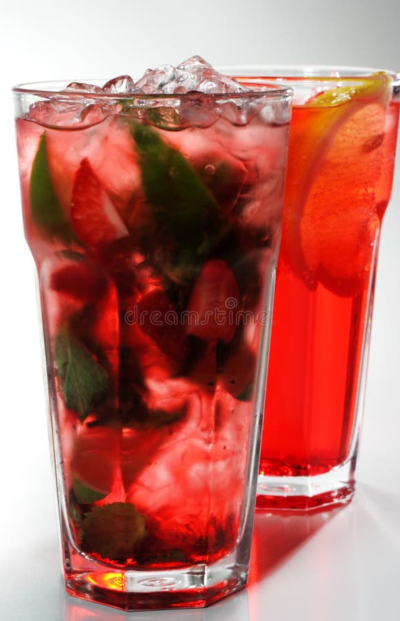 Red Cocktails stock image. Image of berries, crushed, cocktail - 6893135