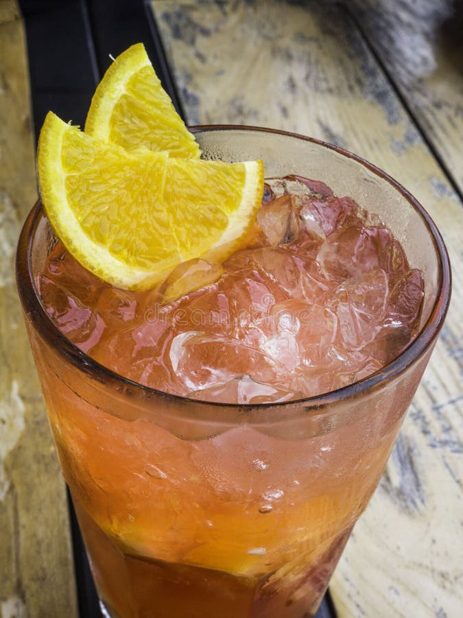 Red Coctail with Ice, Berrys and Lemon, Cold Fresh Lemonade Drink Stock ...