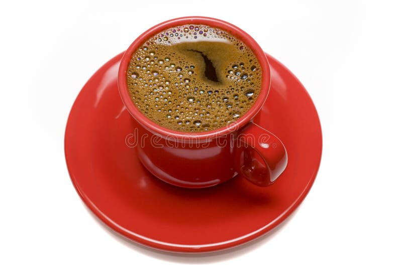 Red coffee cup stock image. Image of espresso, white - 12226845