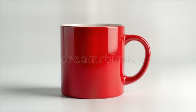 Red Coffee Mug on White Background. Simple Object. Empty Mug. Suitable ...