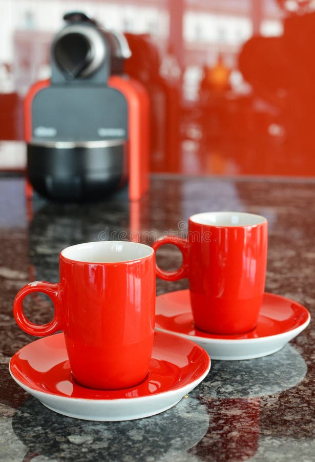 Red coffee set stock image. Image of coffee, house, couple - 37387455