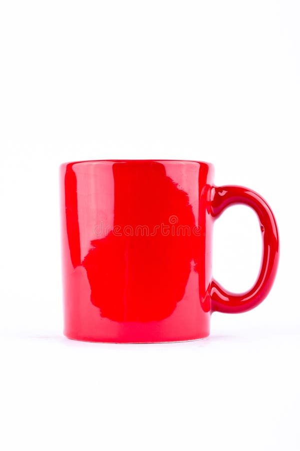 Red Coffee or Tea Cup on White Background Drink Isolated Stock Photo ...