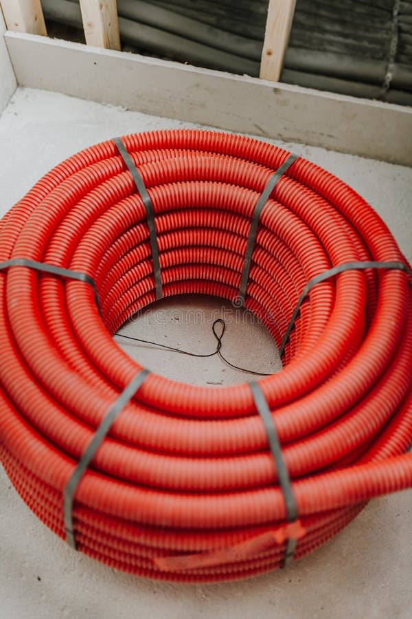 PVC Sewer Tube Lying on Construction Site Stock Image - Image of ...