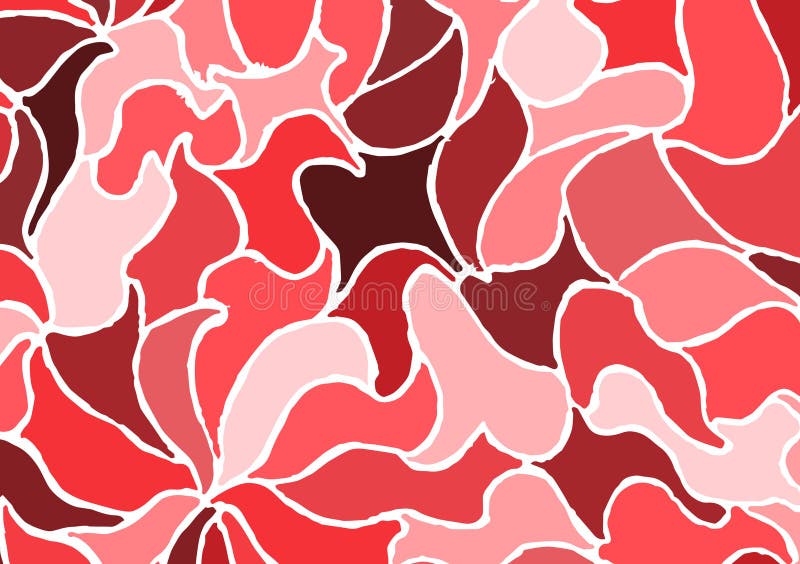 Red Collage Pattern for Backgrounds Stock Illustration - Illustration ...