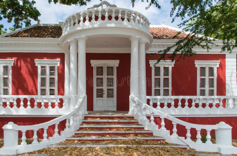 Red Colonial Style House Willemstad Stock Photos - Free & Royalty-Free ...