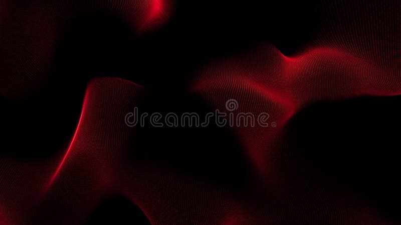 Red Color Abstract Trapcode Form Digital Particle Wave Animation Cyber Or Soft Fractal Motion