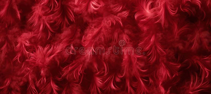 Red Color Animal Fur Background, Feather Stock Illustration ...